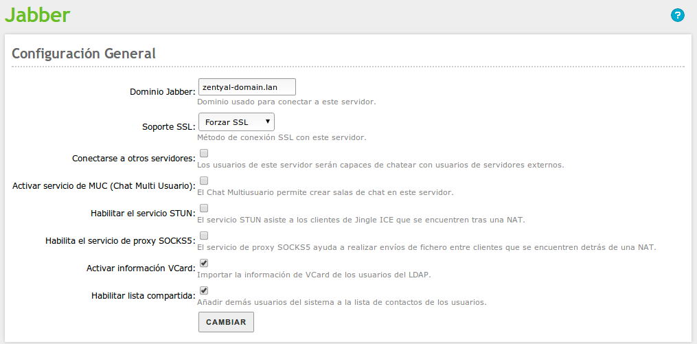 Servicio de mensajería instantánea (Jabber/XMPP) — Documentación de ...